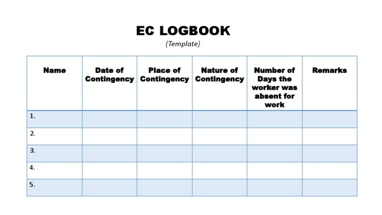 Ec Logbook