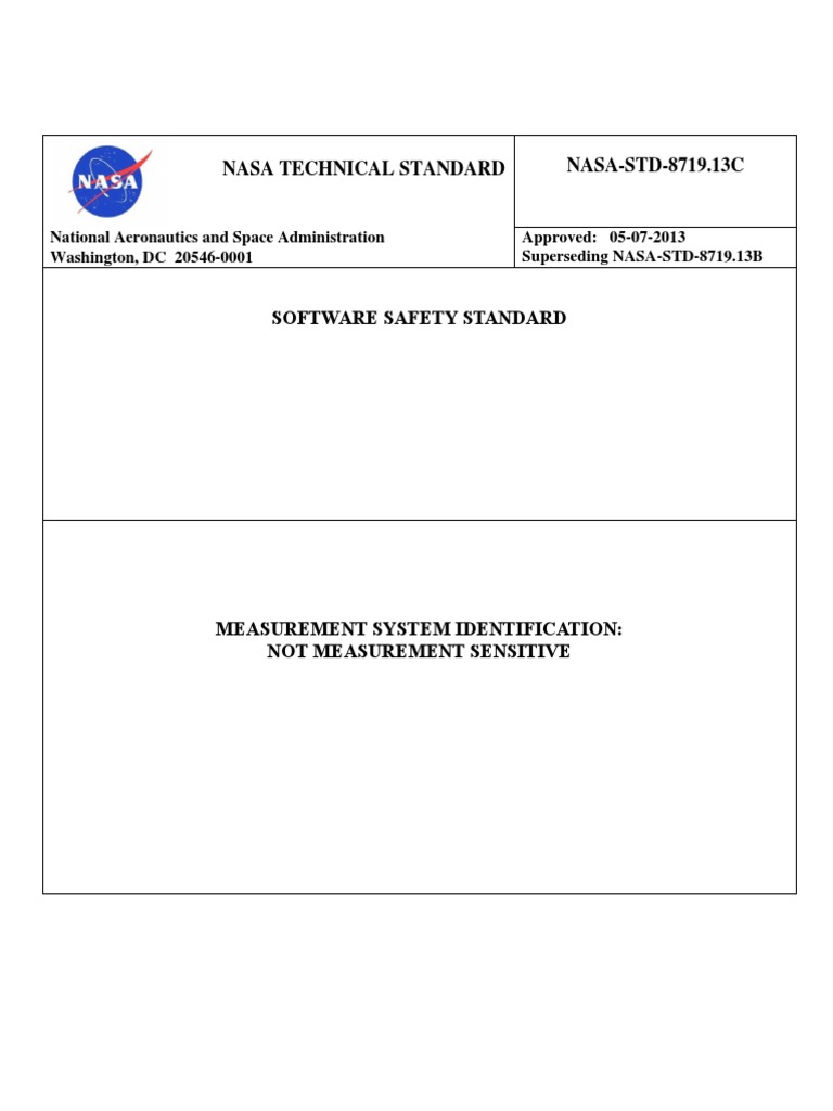 Nasa STD 8719 13C | Download Free PDF | Safety | Reliability Engineering