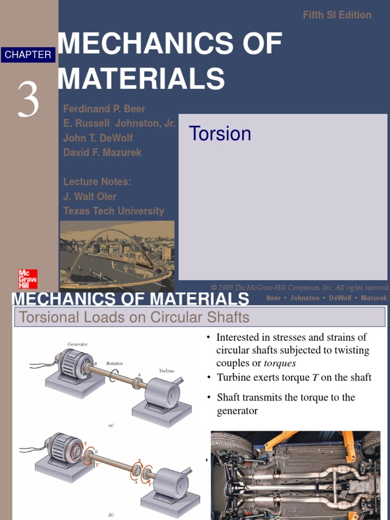 Chapter 3 - Torsion | Stress (Mechanics) | Strength Of Materials