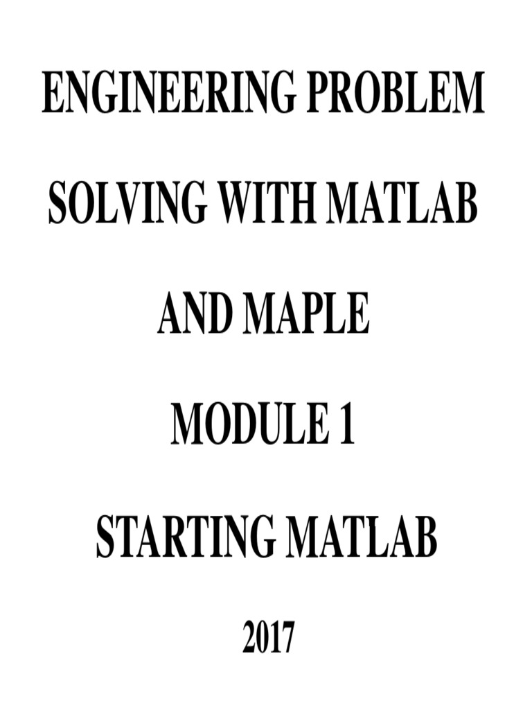 Module 01 | PDF | Complex Number | Matlab