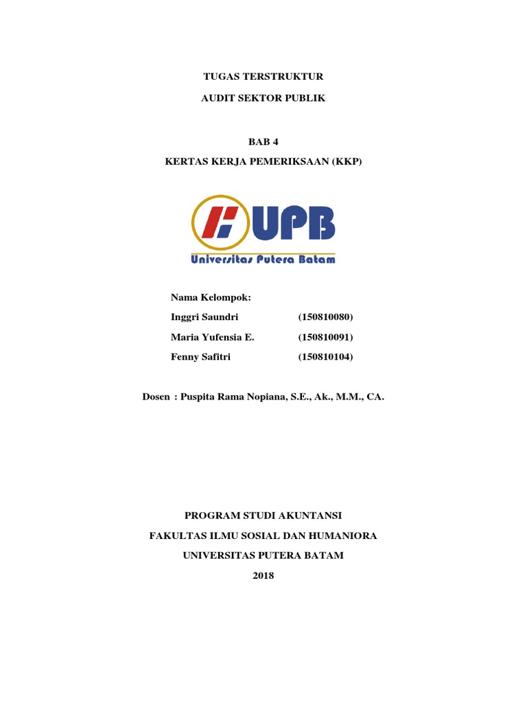 Bab 4 Kertas Kerja Pemeriksaan (KKP) | PDF