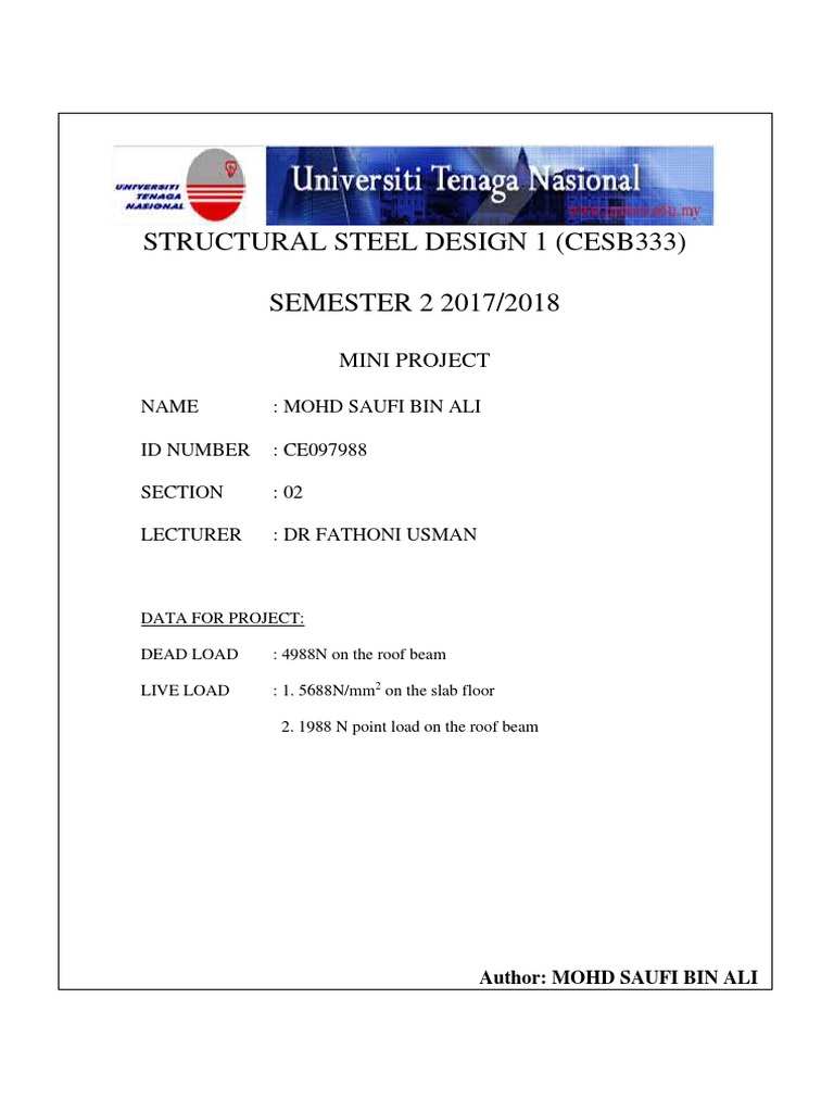 Steel Design Project Analysis | PDF | Beam (Structure) | Column