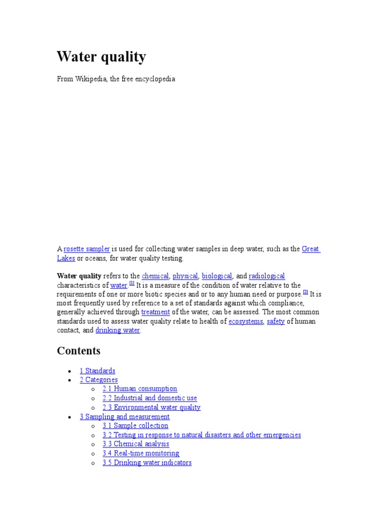 Water Quality | PDF | Water Quality | Concrete