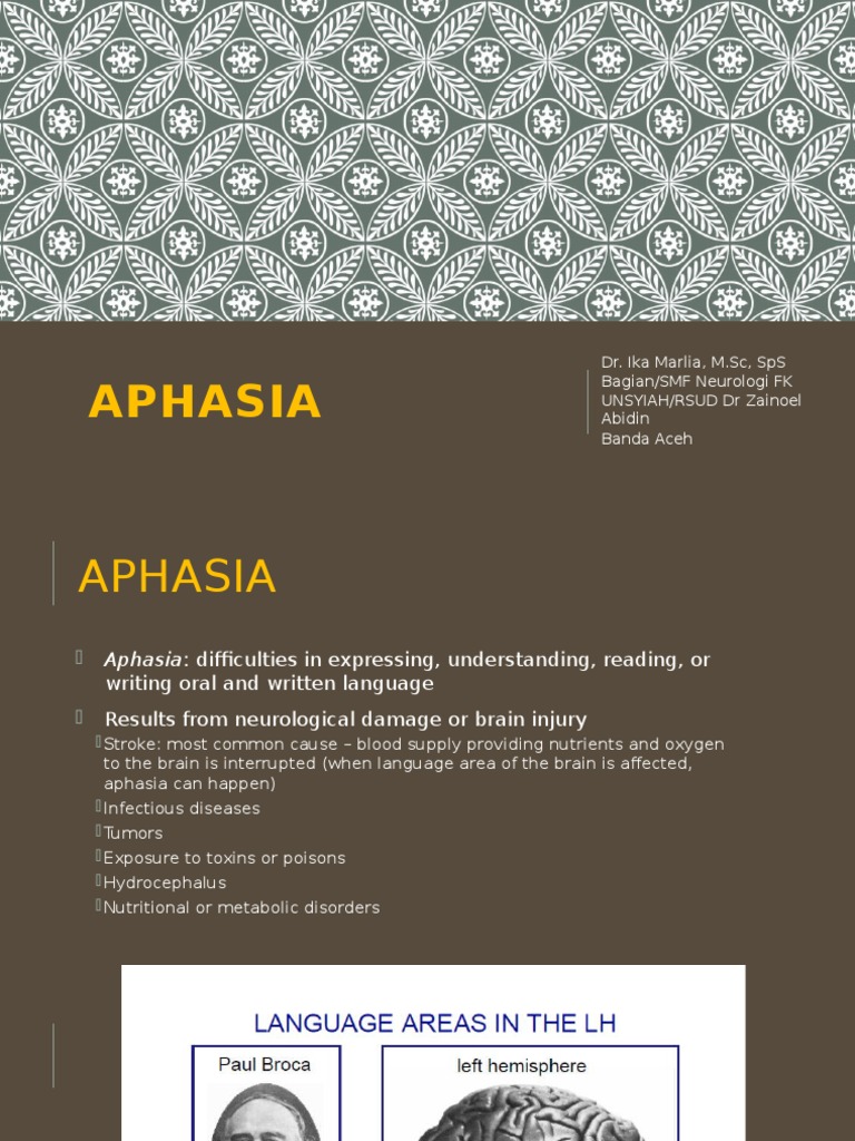 Aphasia | PDF | Aphasia | Neuropsychology
