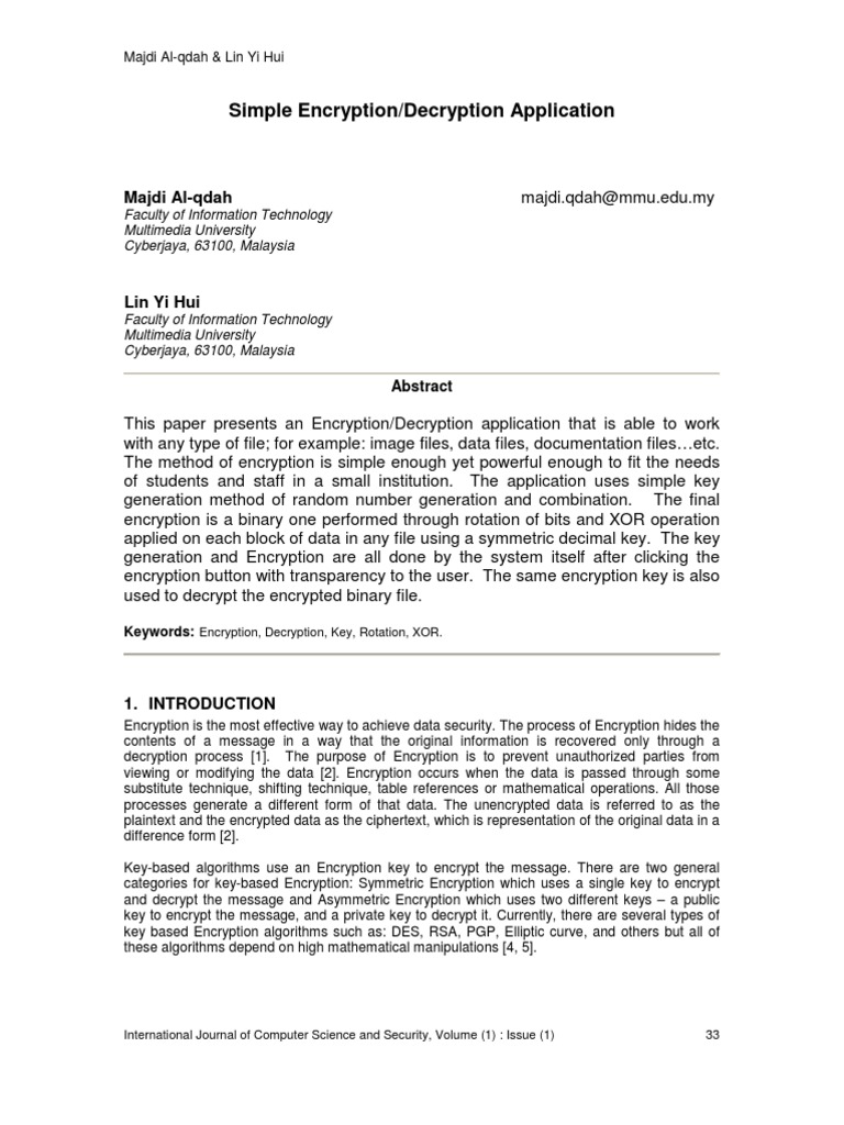 Encryption Decryption | PDF | Cryptography | Key (Cryptography)