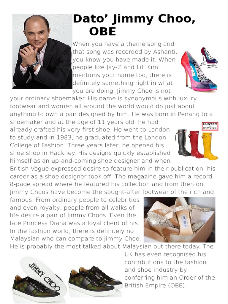 Dato' Jimmy Choo, OBE | PDF | Business