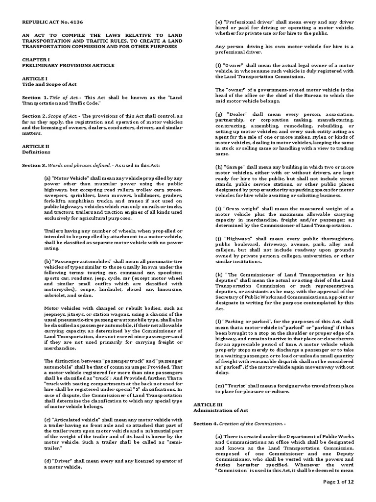 Ra 4136 | PDF | Vehicle Registration Plate | Truck