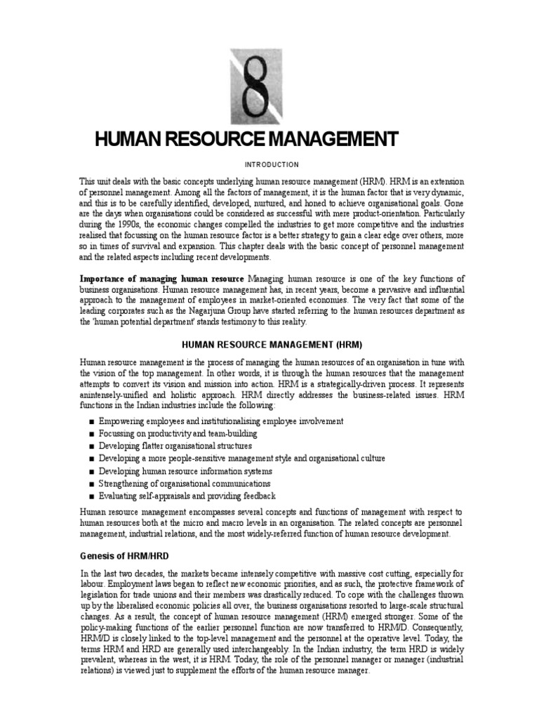 Human Resource Management Overview | PDF | Employment | Turnover ...