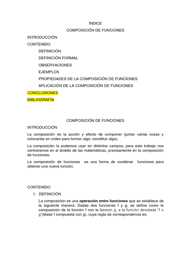 Composición de Funciones | PDF | Función (Matemáticas) | Lógica matemática