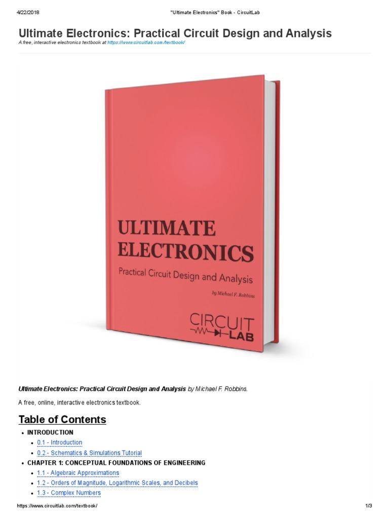 Ultimate Electronics - Book - CircuitLab | PDF | Electrical Network ...