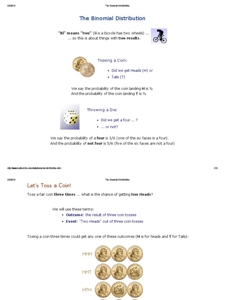 The Binomial Distribution Download Free Pdf Standard Deviation Variance