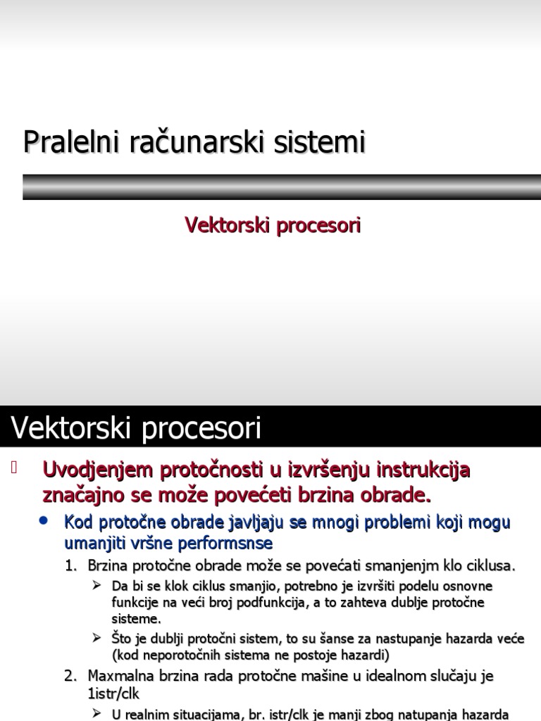 Vektorski Racunari | PDF