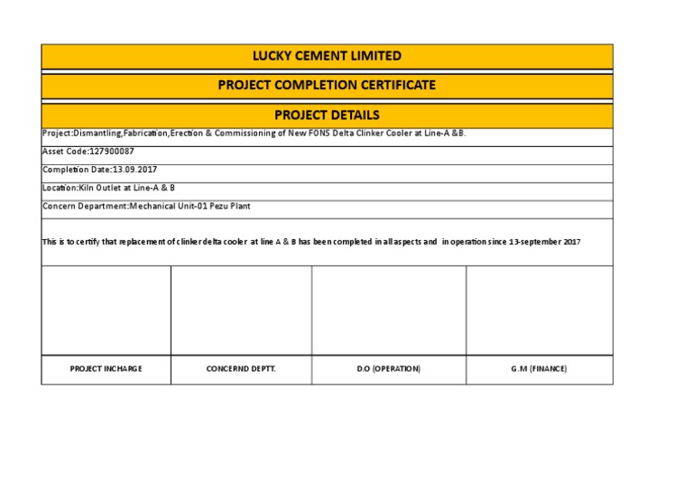 Completion Certificate Template | PDF