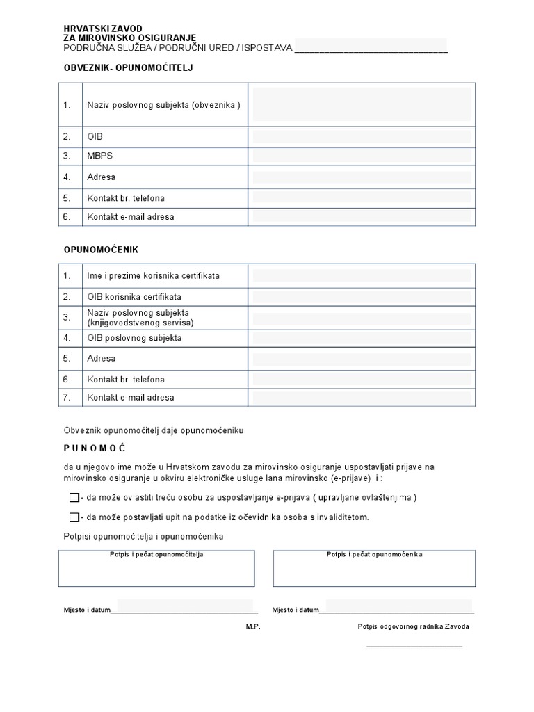 Mirovinsko Prijava Pdf