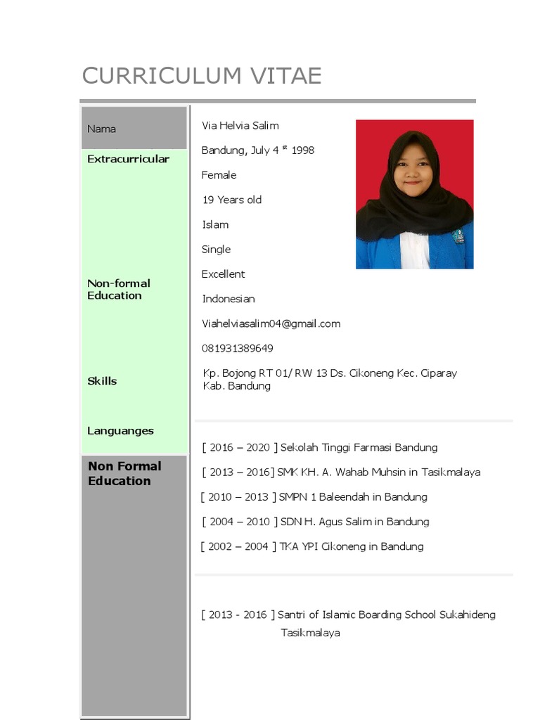 Curriculum Vitae: Extracurricular | PDF | Behavior Modification | Cognition