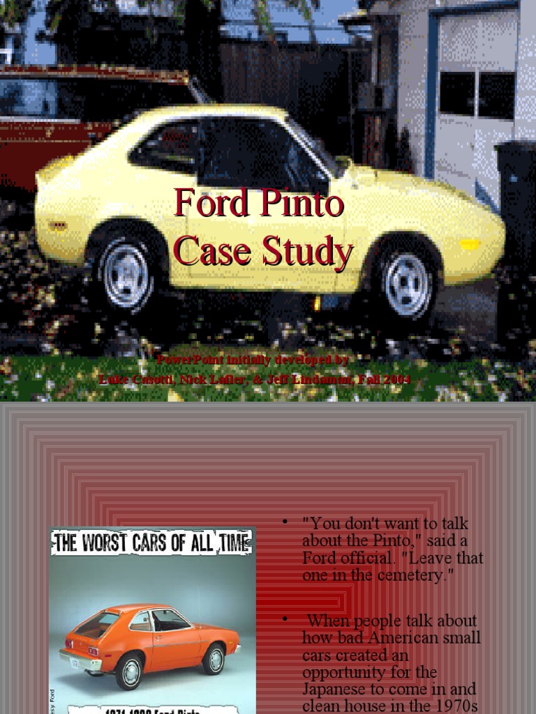 Ford Pinto Case Study Analysis | PDF | Transport | Wheeled Vehicles