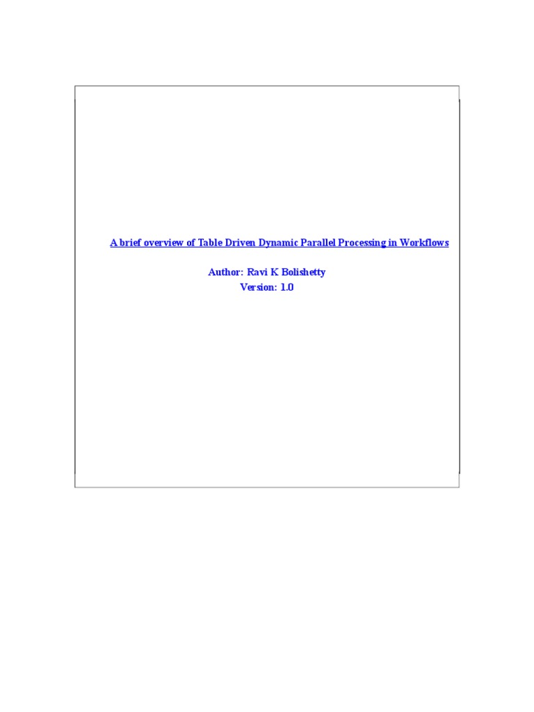 Dynamic Parallel Processing | PDF | Workflow | Parallel Computing Dynamic Parallel Processing | PDF | Workflow | Parallel Computing