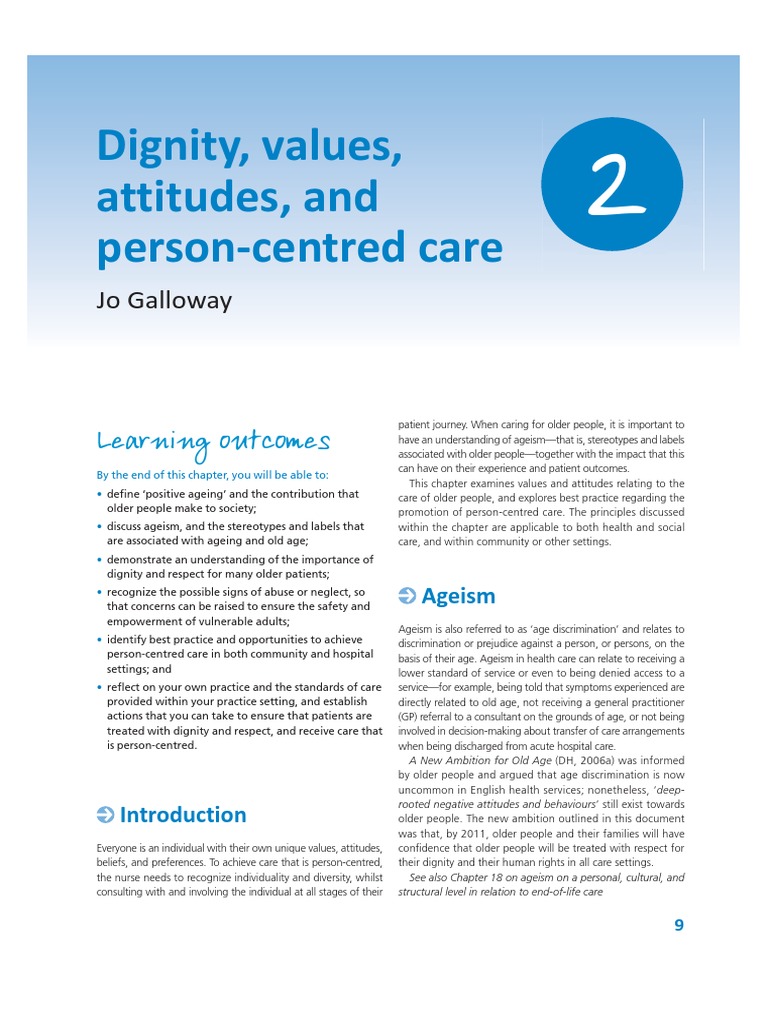 2013 Dignity Values Attit Person Centred Care | PDF | Ageism | Health Care