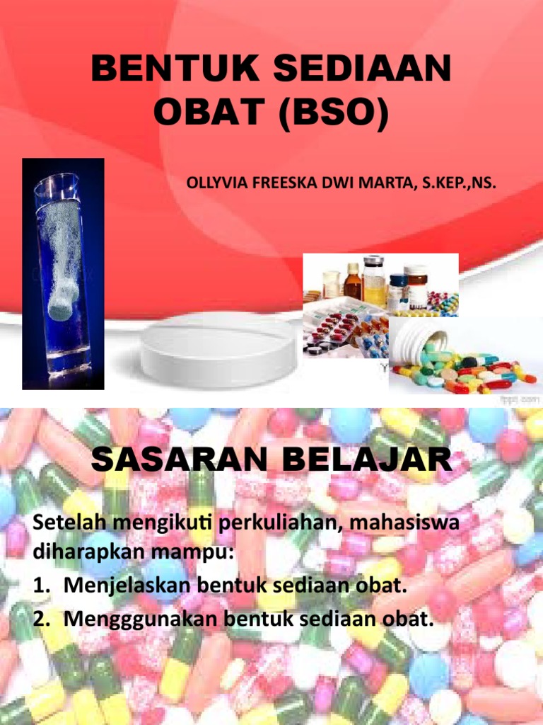 Bentuk Sediaan Obat | PDF