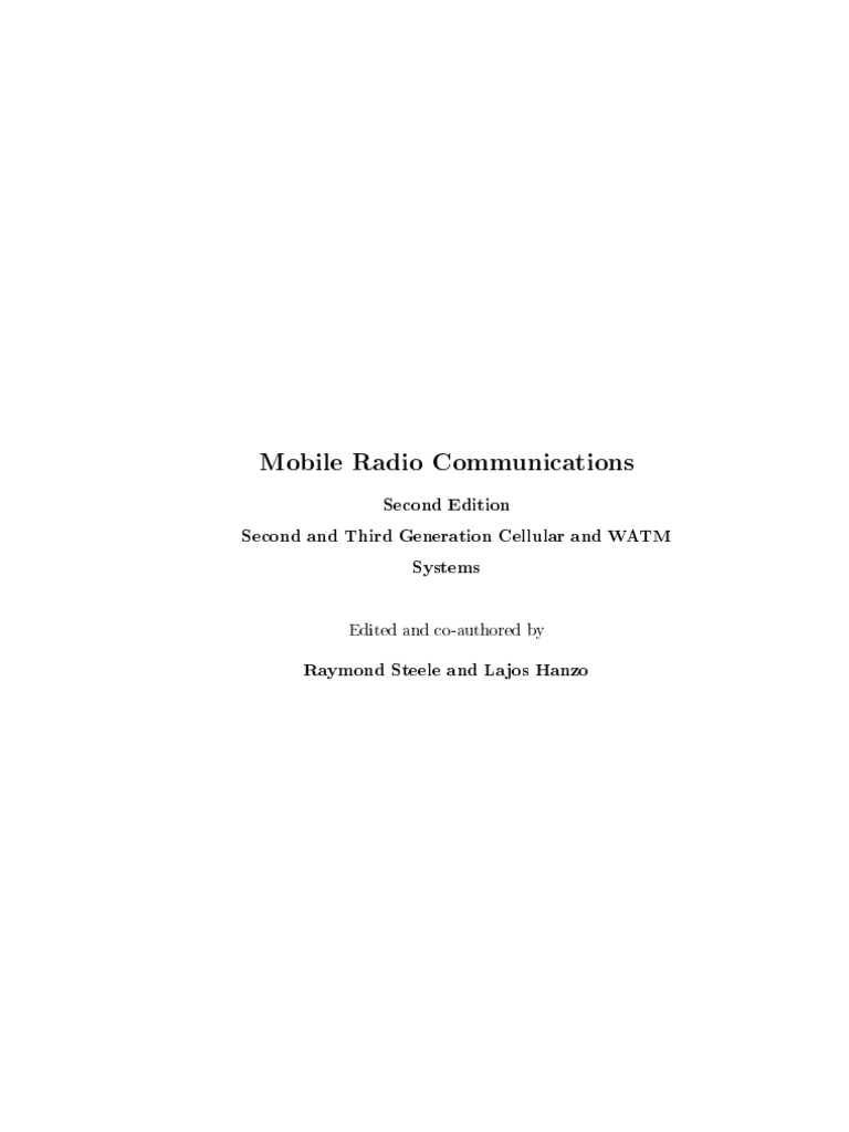 Mobile Radio Communications Overview | PDF