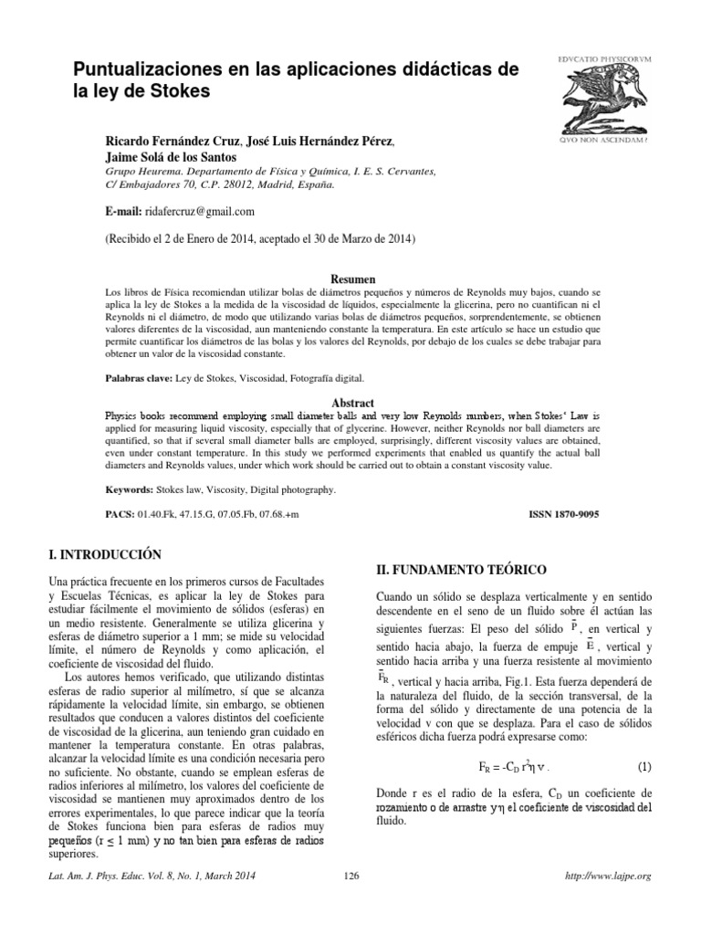 Ley Stokes UPeU PDF | PDF | Movimiento (física) | Mecánica de fluidos
