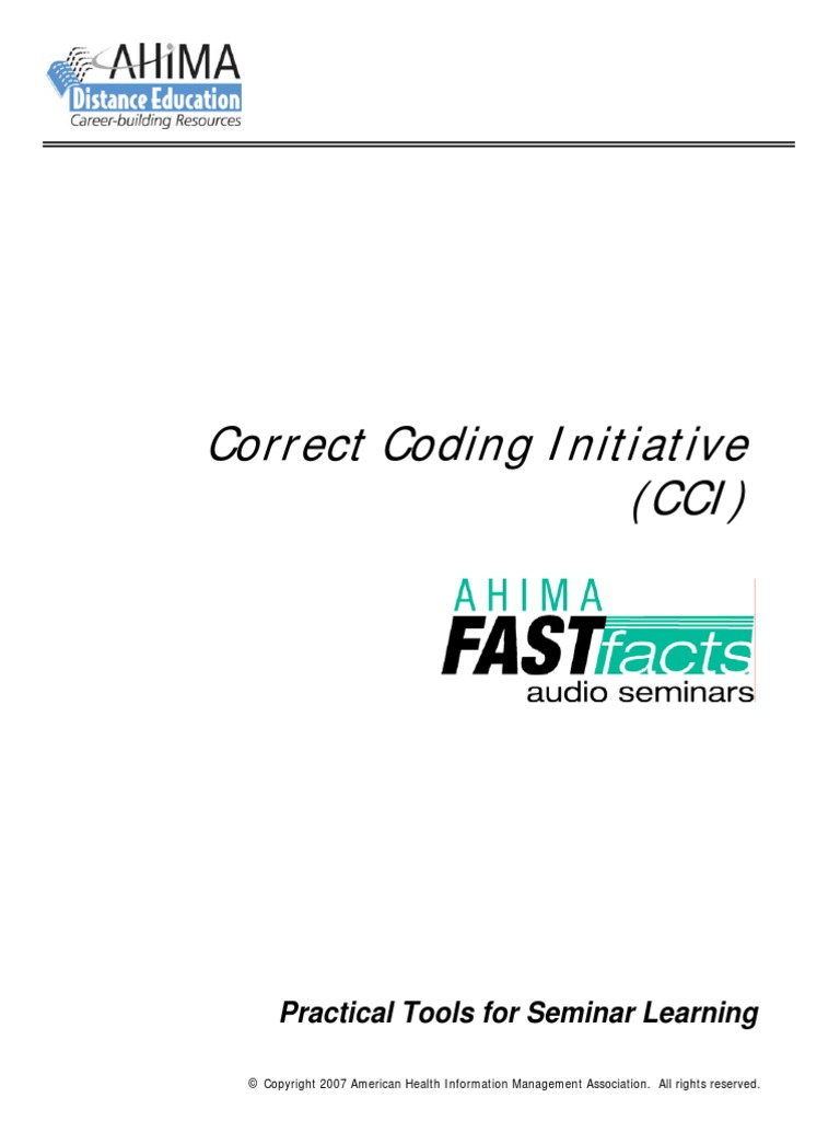 Correct Coding Initiative (CCI) : Practical Tools For Seminar Learning ...