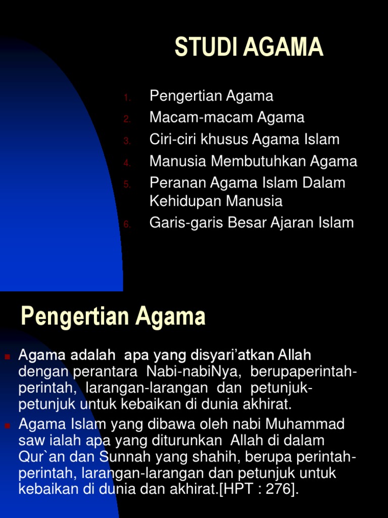 Studi Agama, 3. Islam Sebagai Way of Life | PDF