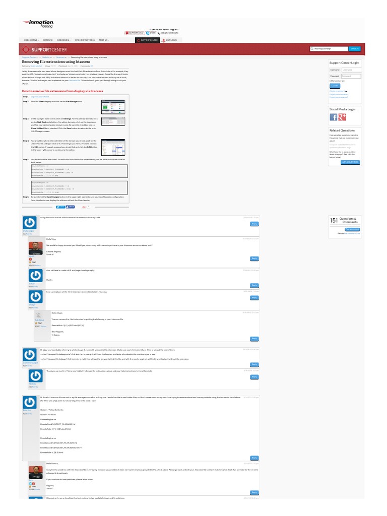 Removing File Extensions Using Htaccess Inmotion Hosting Pdf Php Areas Of Computer Science