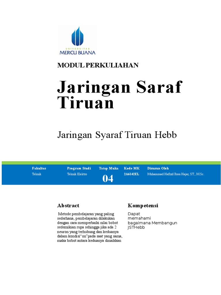 Modul 4 - JST Hebb | PDF