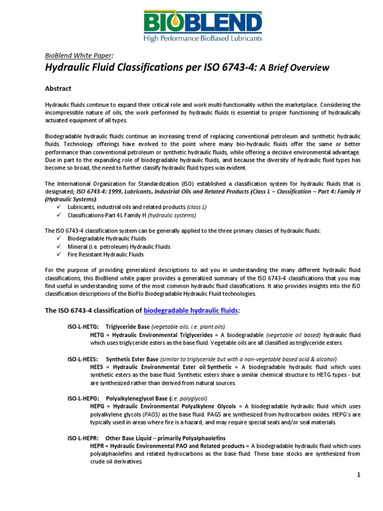 BBWP_-_Hydraulic_Fluid_Classifications_per_ISO_6743-4_-_A_Brief_Overview_v2.pdf | Lubricant ...