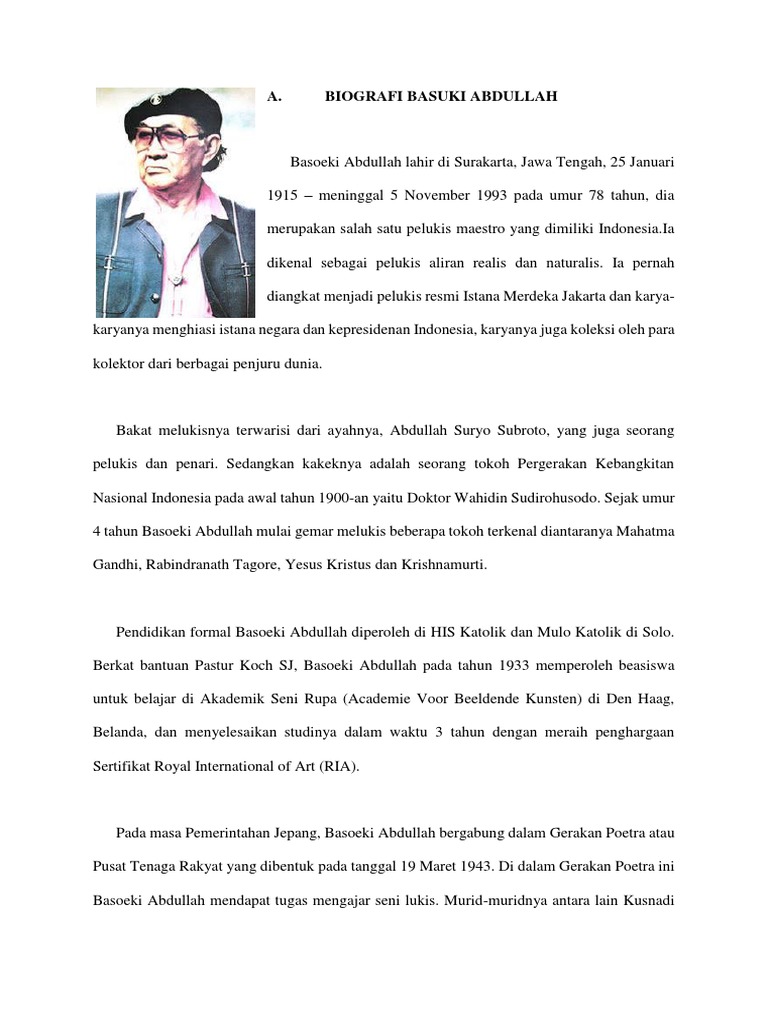 Biografi Basuki Abdullah | PDF