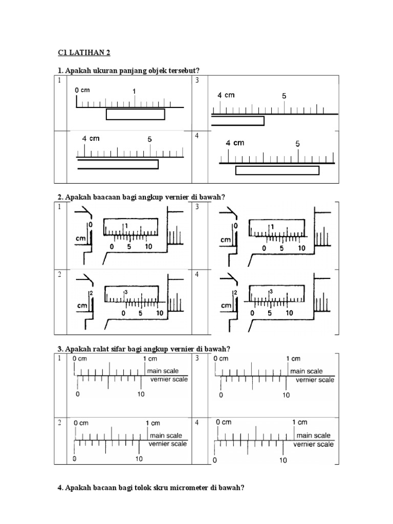 Bab 1 Angkup Vernier Dan Mikrometer | PDF