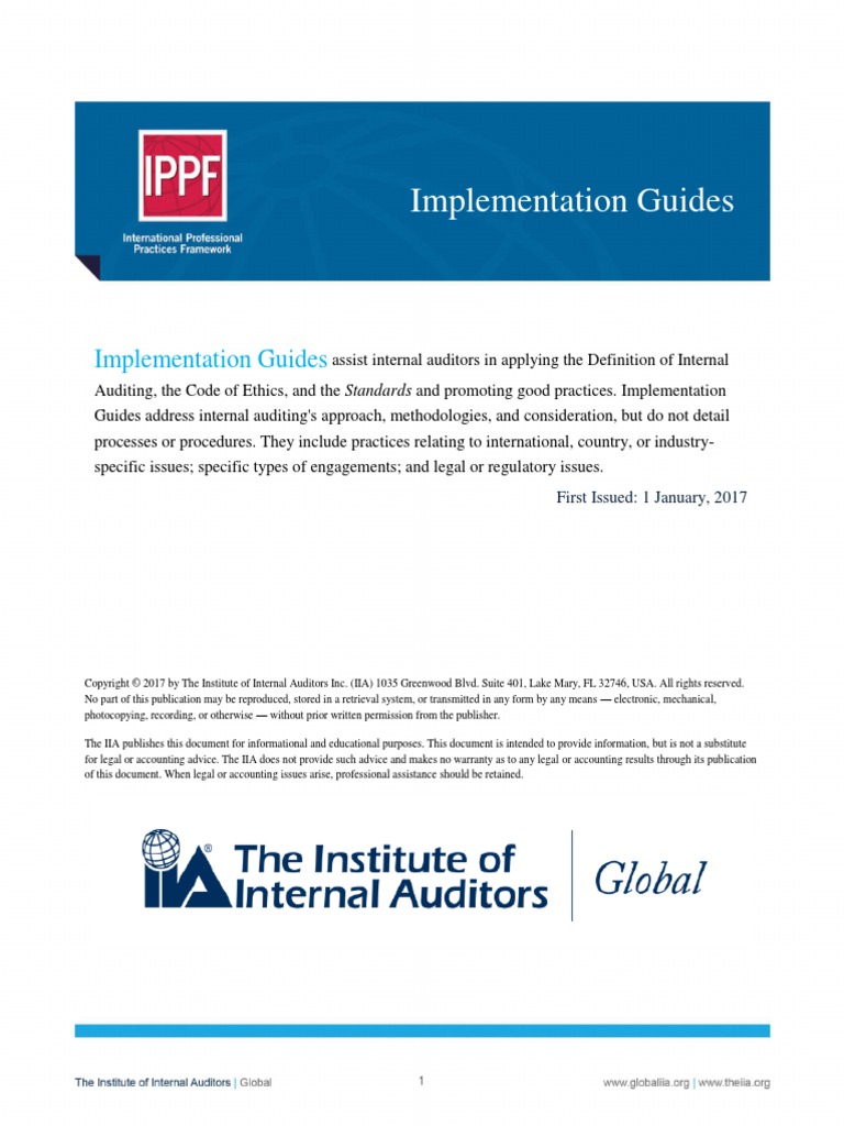 2017 Implementation Guides ALL PDF | PDF | Internal Audit | Audit