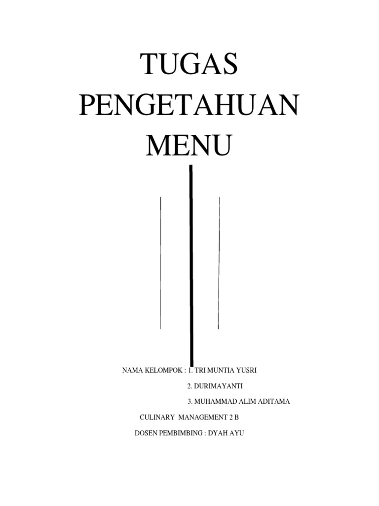 Tugas Pengetahuan Menu | PDF