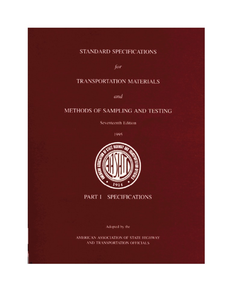 AASHTO (P1) Specifications | PDF