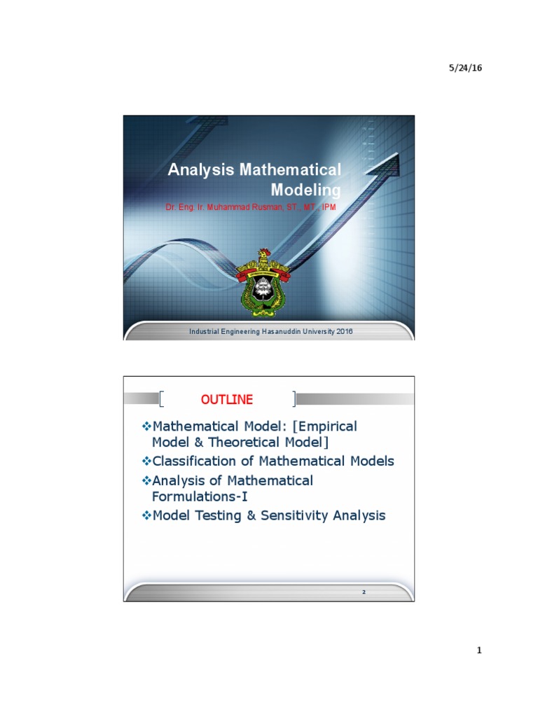 07 Analysis Mathematical Modelling | PDF | Sensitivity Analysis ...