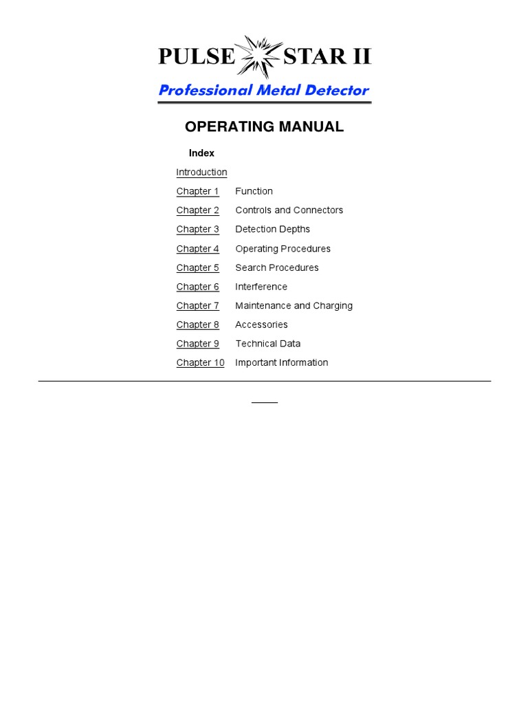 Operating Manual: Index | PDF | Battery Charger | Inductor