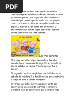 Secuencia del cuento "Los tres cerditos" | PDF