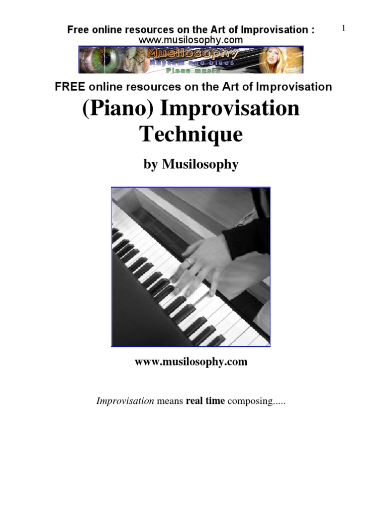 Improvisation Jazz Music Theory Harmony Piano Techniques Chords Scales ...