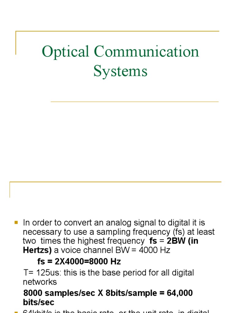 Optical Communication | PDF | Wavelength Division Multiplexing ...
