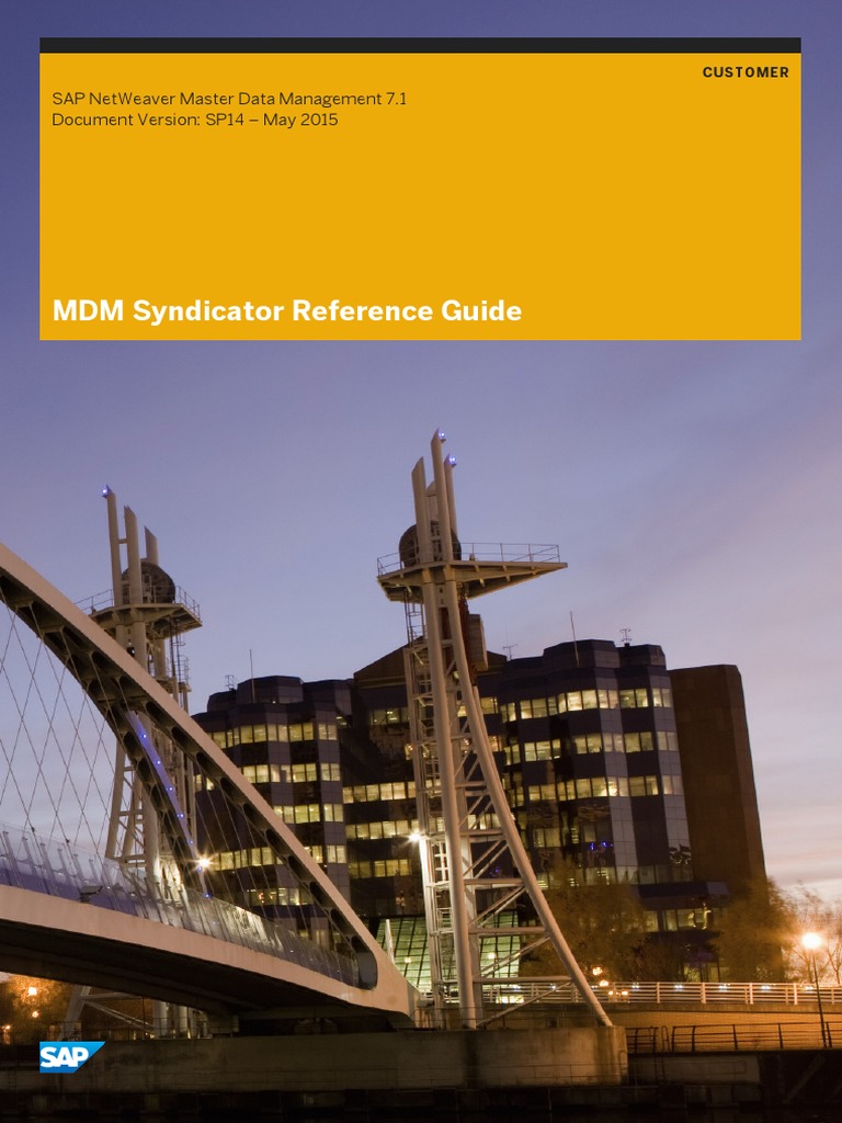 MDM Syndicator Reference Guide | PDF | Xml Schema | Xml