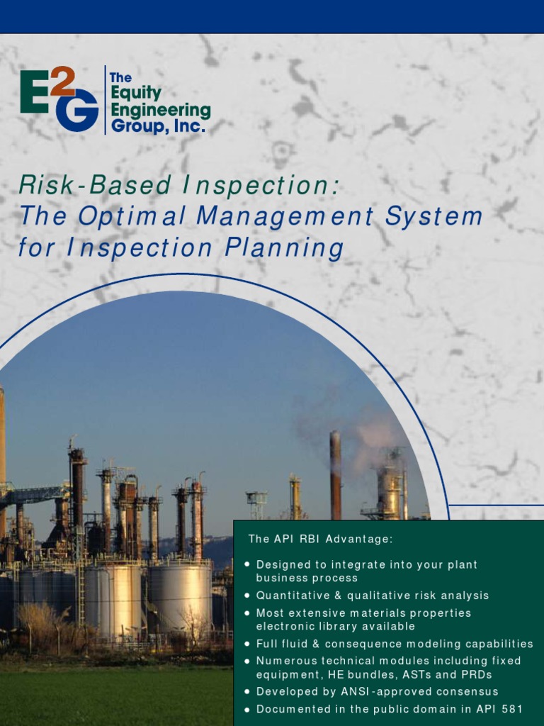 E2G Risk Based Inspection Brochure PDF | PDF | Risk | Risk Management