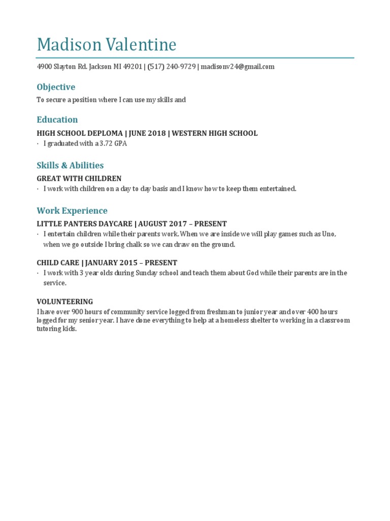 Resume For Senior Trans | PDF