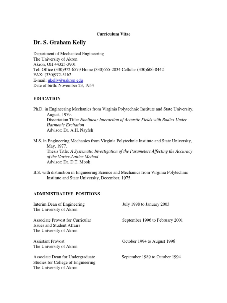 S. Graham Kelly | PDF | Graduate School | Mechanical Engineering