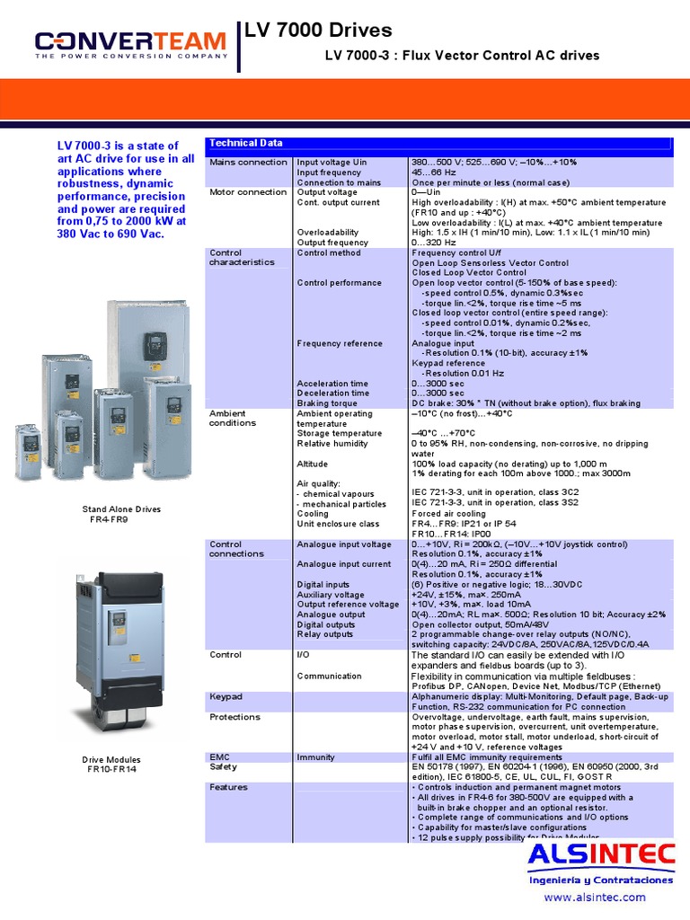 Converteam LV7000-3 | PDF | Mains Electricity | Relay