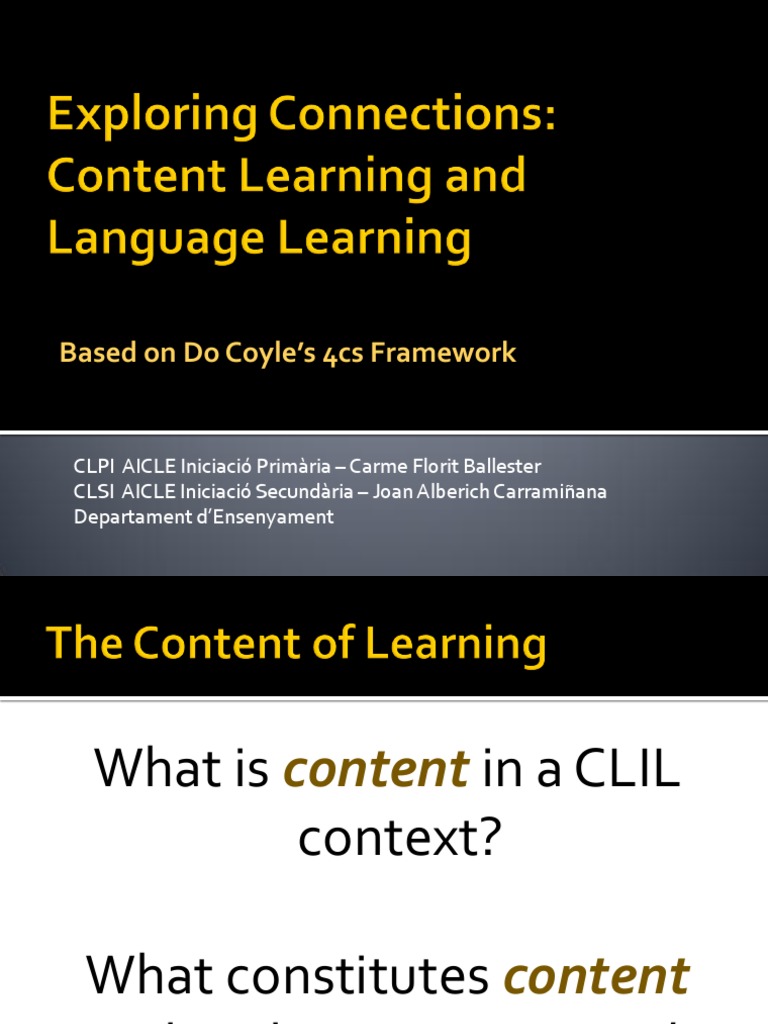 Content Language PDF | PDF | Learning | Teachers