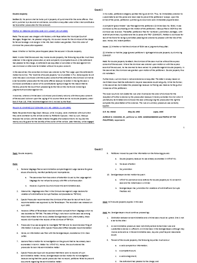 Double Jeopardy | PDF | Double Jeopardy | Acquittal