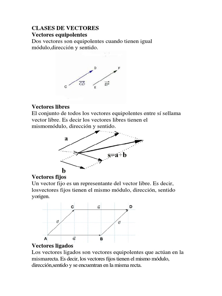 Clases de Vectores | PDF