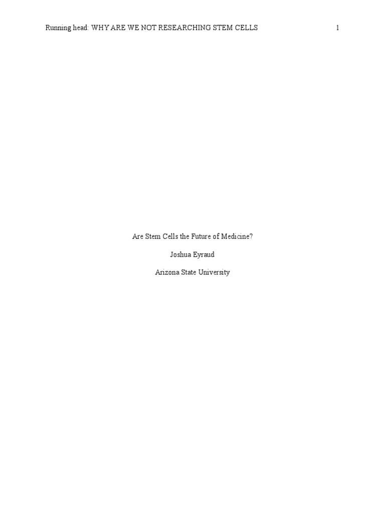 Are Stem Cells The Future of Medicine | PDF | Stem Cell | Genetics