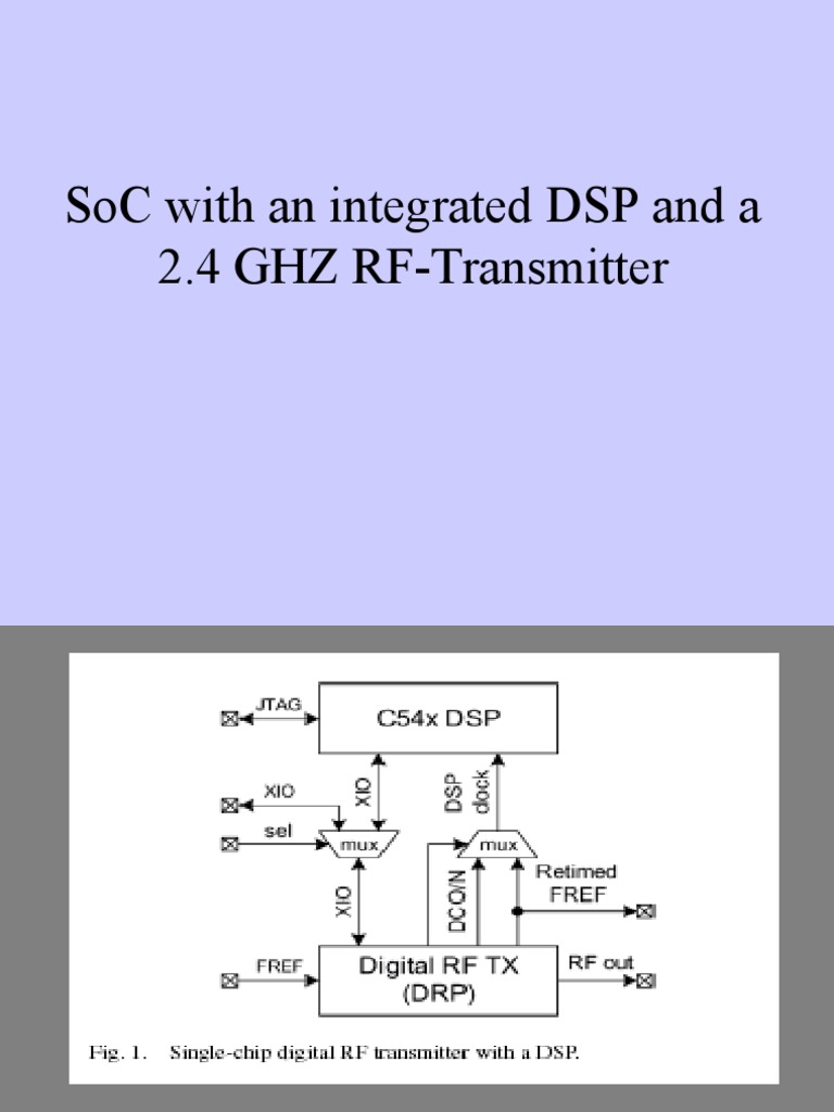 Soc With An Integrated DSP and A 2.4 GHZ Rf-Transmitter | PDF